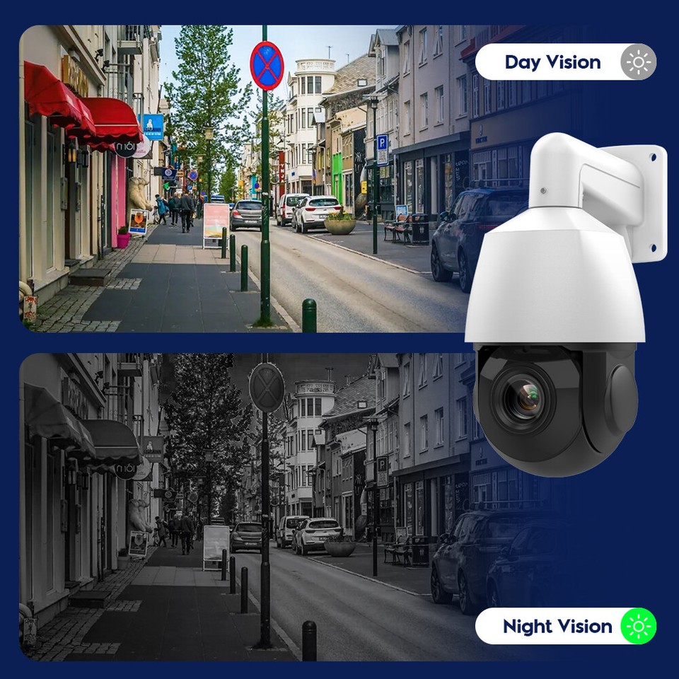 Hikvision Compatible 4K 8MP 25XZoom IR Auto Tracking PTZ Camera 2-Way ...