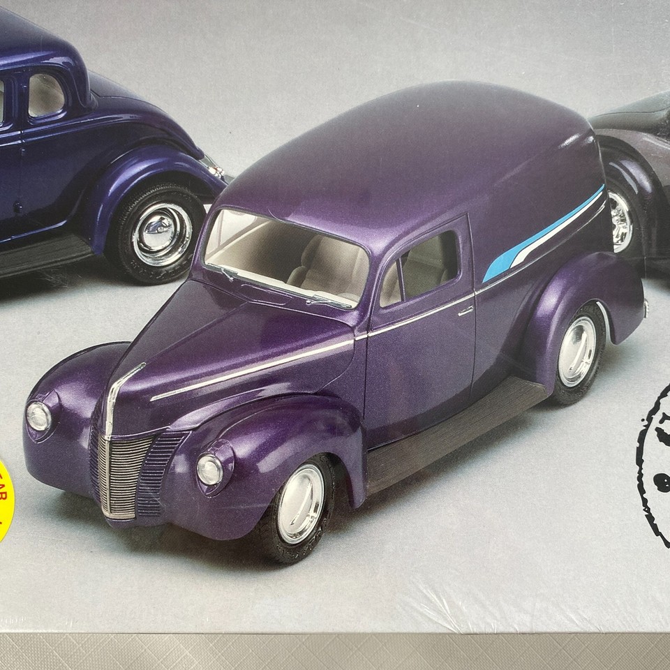NEW! AMT ERTL HOT RODS 3 Model Kit SET! 34 Ford Coupe 40 Sedan 37 Chevy ...