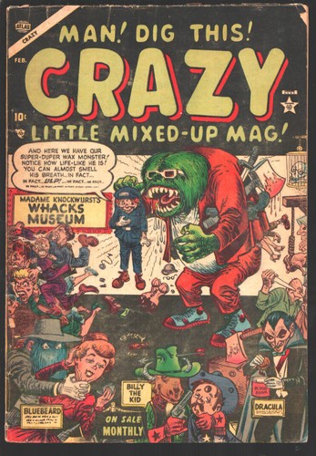 Crazy Comics #3 1954-Joe Maneely cover-MAD imitatorRuss Heath-Al ...