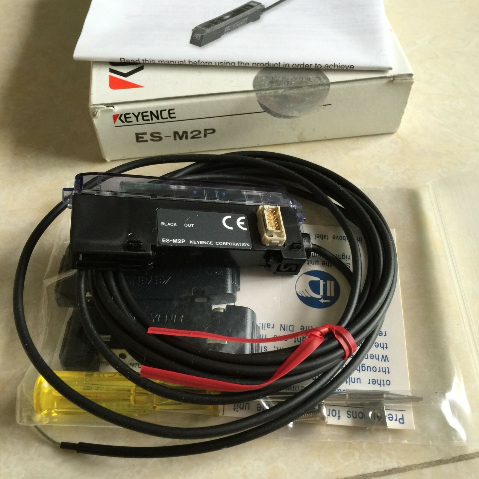 1PC KEYENCE Fiber Optic Amplifier ES-M2P | eBay