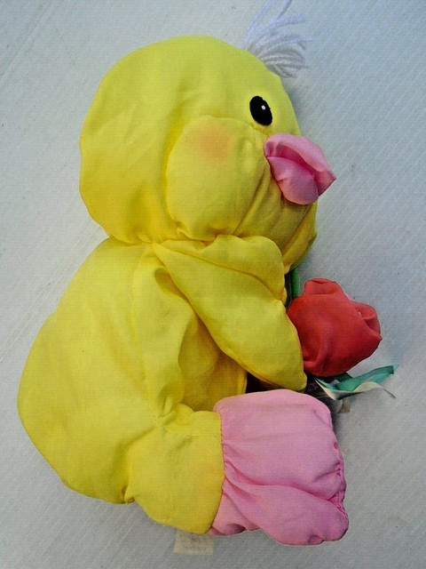 Fisher Puffalump Plush 8027 Easter Chick Duck Flowers Vtg 80syellow ...