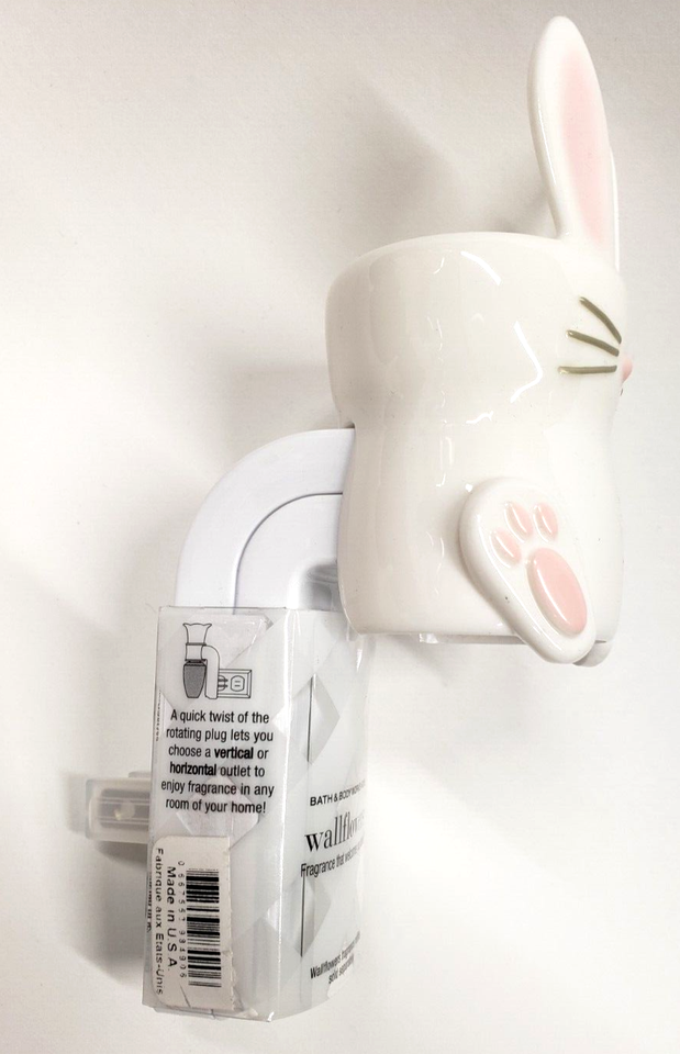 CUTE! No Lite Bath Body Works WHITE EASTER BUNNY PINK EARS, NOSE ...