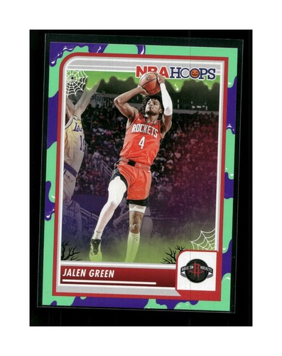 2023-24 Panini Haunted Hoops Jalen Green #5 Slime Parallel Houston ...
