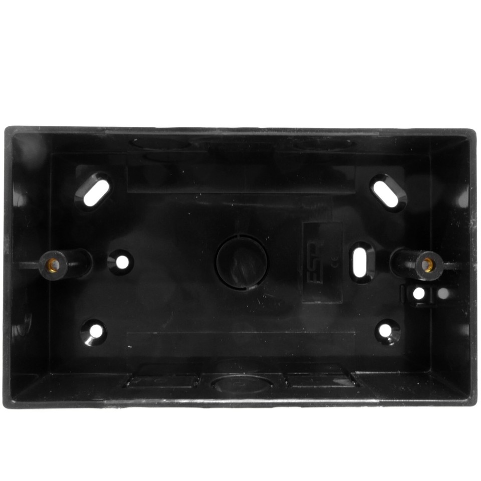 Black Back Box Surface Mount Single or Double 1G 2G with Conduit and ...