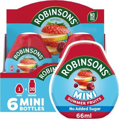 Robinsons Mini - No Added Sugar - Low Calorie - Summer Fruits - Makes ...