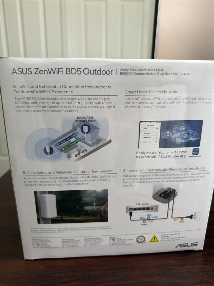 ASUS ZenWiFi BD5 WiFi 7 Mesh Bundle (Indoor + Outdoor, New Sealed) | eBay