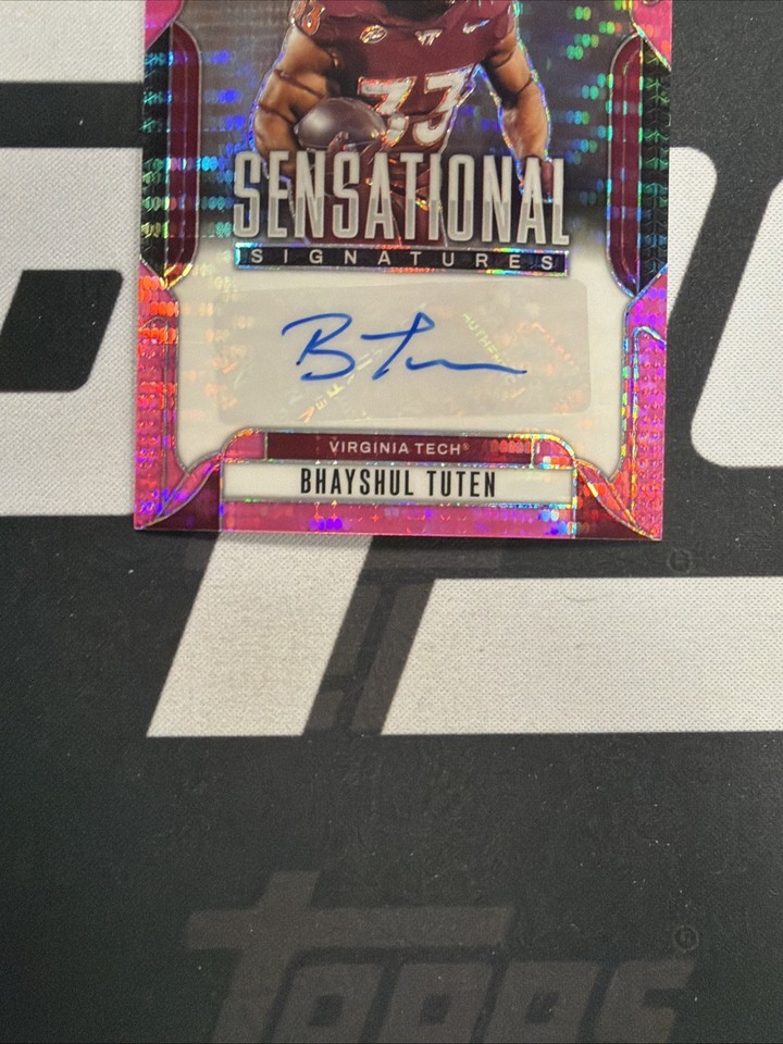 2025 Panini Prizm Draft Picks Football Bhayshul Tuten Auto Pink /15 | eBay