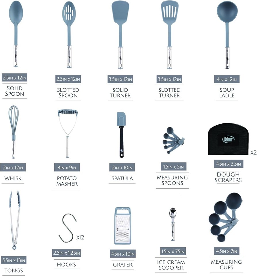 Kitchen Utensils Set 35 PCS Cooking Utensils Set, Nonstick and Heat ...