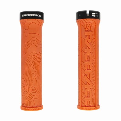 Race Face Half Nelson Lock On Grips Orange | eBay