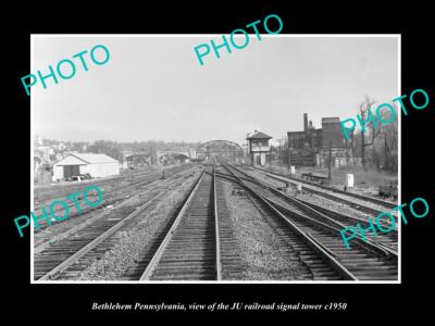 OLD 8x6 HISTORIC PHOTO OF BETHLEHEM PENNSYLVANIA JU RAILROAD SIGNAL ...