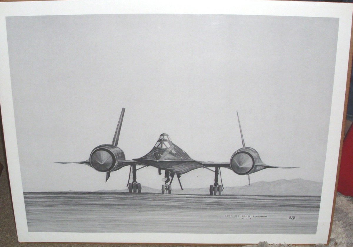 Blackbird Jet Drawings SR 71 Blackbird, Blueprint Poster, Aircraft