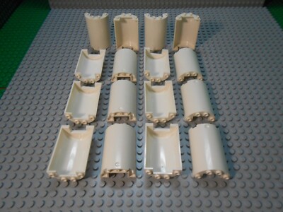 LEGO Lot (16) 2x4x5 Star Wars X-Wing Space Rocket Engine White Cylinder ...