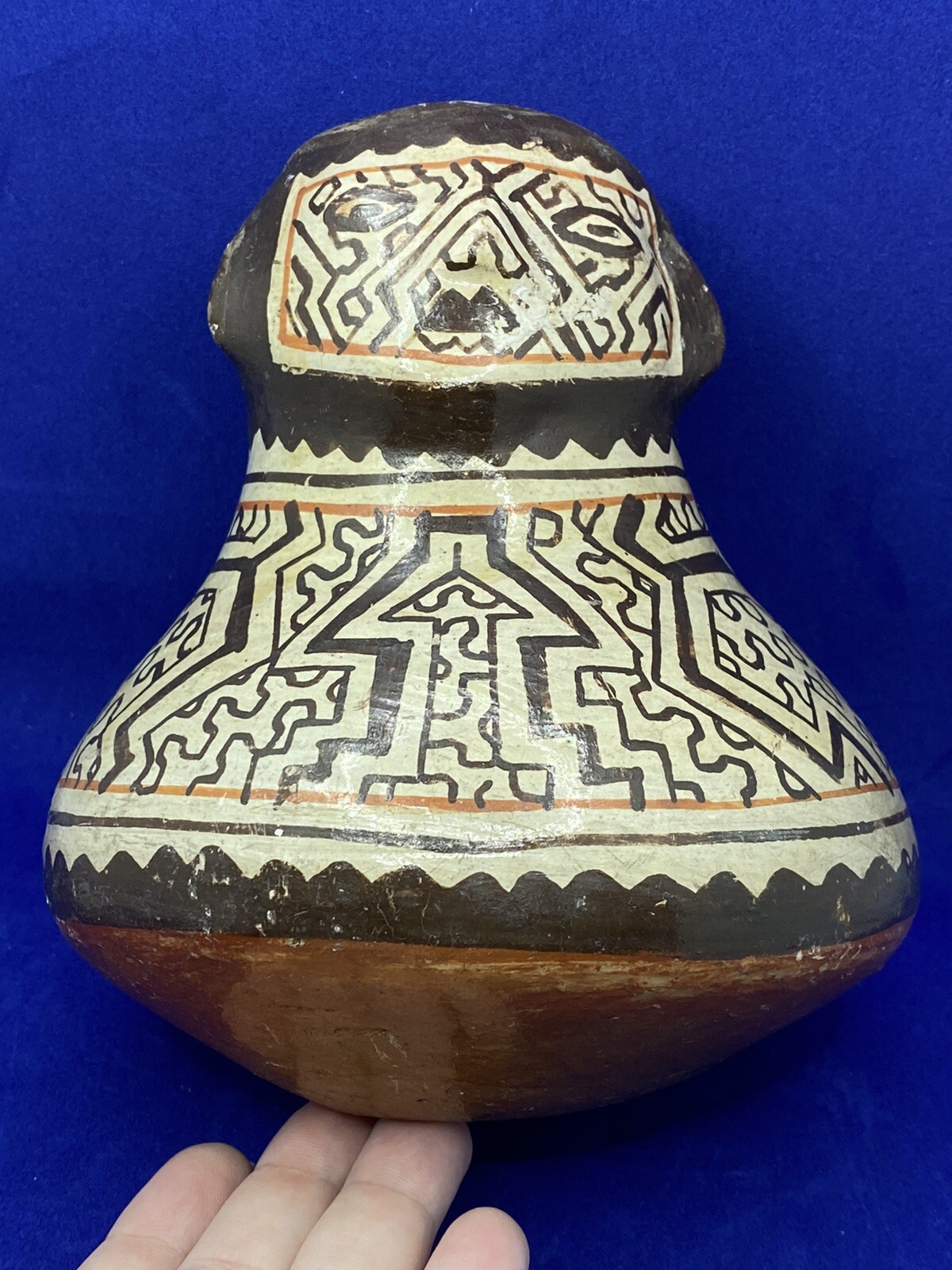 Shamanistic Shaman Pottery Effigy Vessel Amazonian Indian Shipibo ...