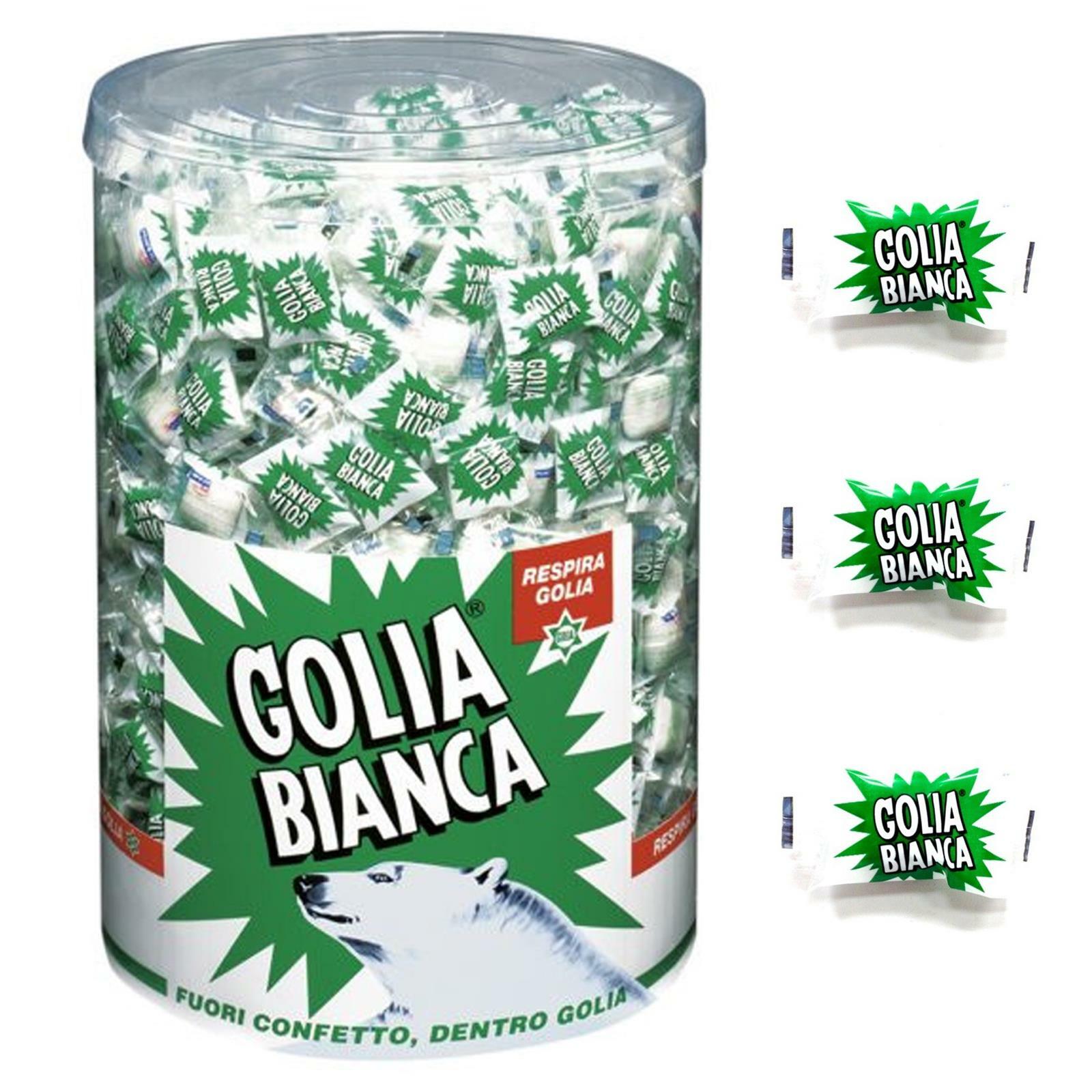 CARAMELLE ALLA MENTA GOLIA BIANCA BARATTOLO 800 PZ MENTA E LIQUIRIZIA ...
