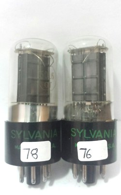 Date Matching Sylvania 50L6 GT Vacuum Tubes Tested New Calibrated TV 7 ...