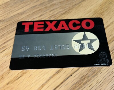 1987 TEXACO CREDIT CARD | eBay
