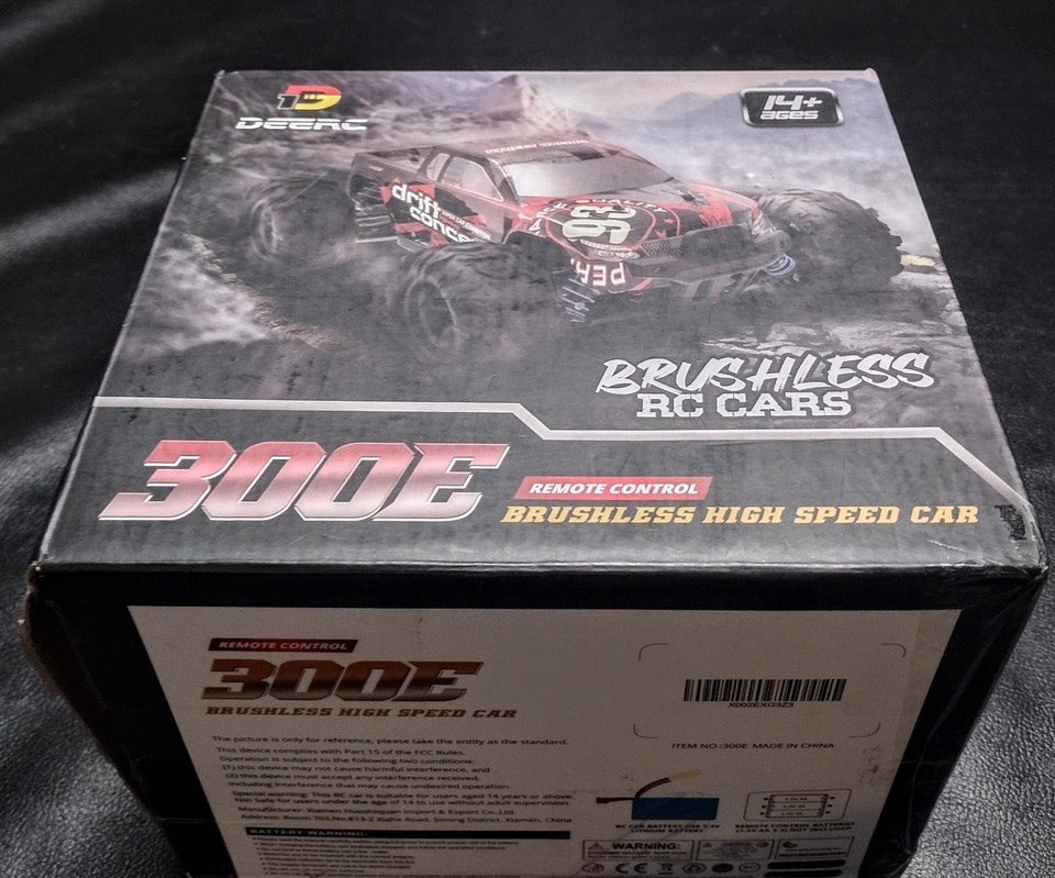 Pre-owned DEERC 300E Brushless 4WD RC Cars 1:18 Scale High Speed ...