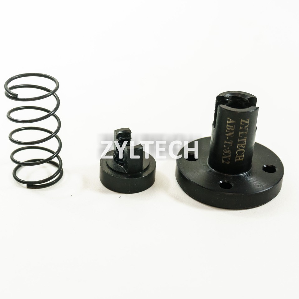 8mm T8x2 Lead Screw Trapezoidal ACME w/ Delrin Anti-Backlash Nut kit ...