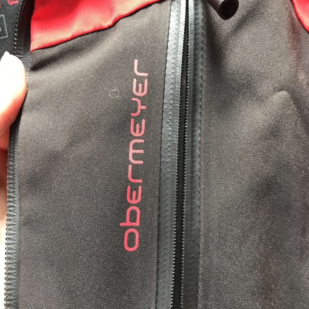 Obermeyer Fusion Stretch Senes Mens Jacket Coat Red Black Color Block ...