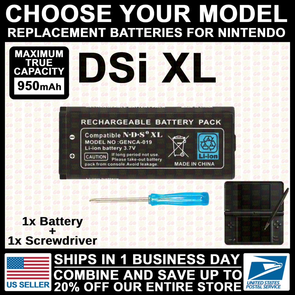 Replacement Rechargeable Battery for Nintendo New/3DS/2DS/DSi/DS/Lite ...
