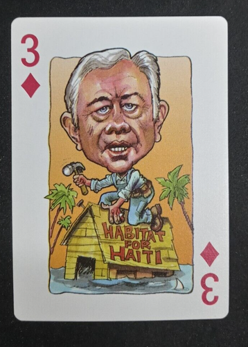 1996 Politicards Playing Card Blue Back 3 Diamonds Jimmy Carter | eBay