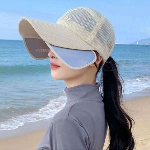 Breathable Sun Protection Caps Retractable Large Brim Baseball Hat | eBay