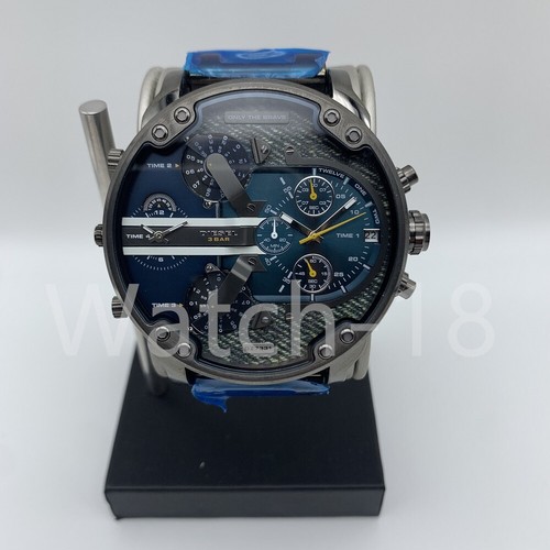 Diesel DZ7331 Mr.Daddy 2.0 Blue Dial Gunmetal Stainless Steel Quartz ...