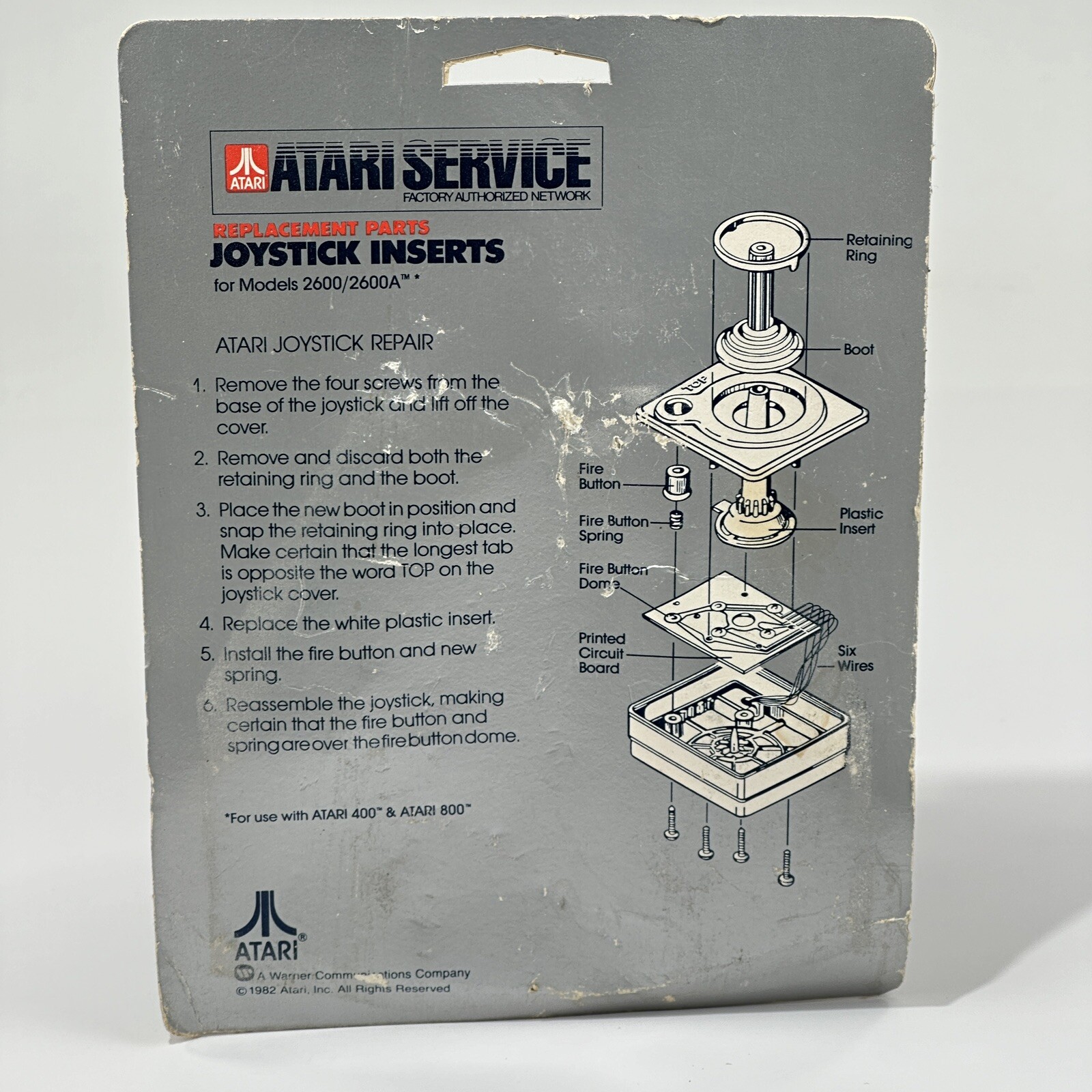 Atari 2600 CX40 Joystick Part Replacement Stick Insert Repair Kit 2 ...