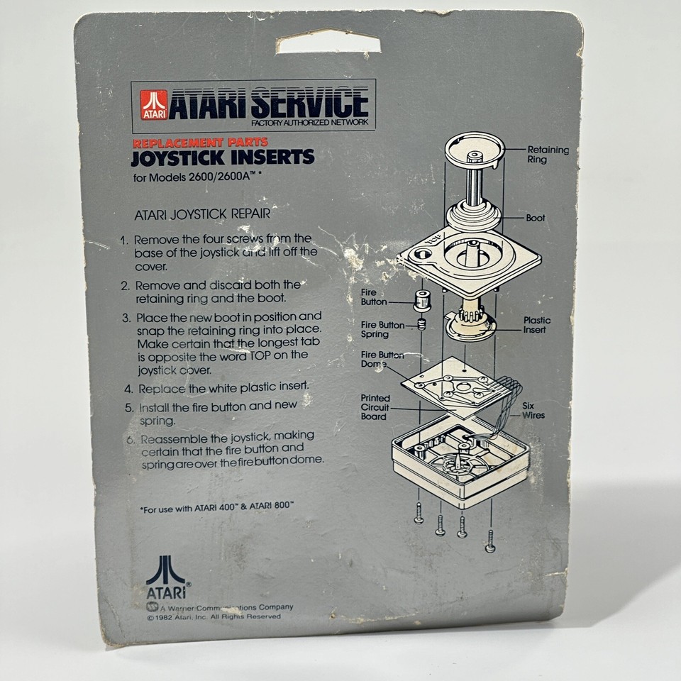 Atari 2600 CX40 Joystick Part Replacement Stick Insert Repair Kit 2 ...