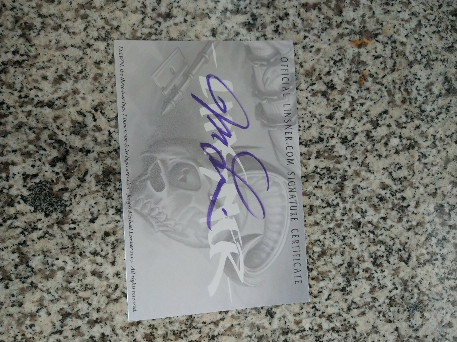 Dawn Joseph Michael Linsner Autographed Picture Lot Certificate | eBay