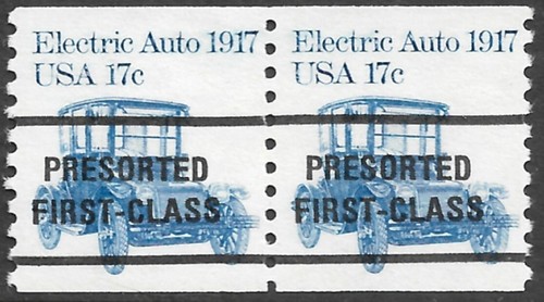 United States #1906a 17c. Electric Auto Issue Precanceled Pair MNH XF ...