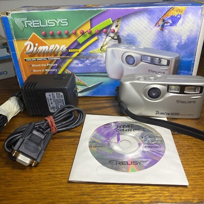 Relisys Dimera 3500 Digital Camera W/ Case Box Cables 2MB Media Stick ...