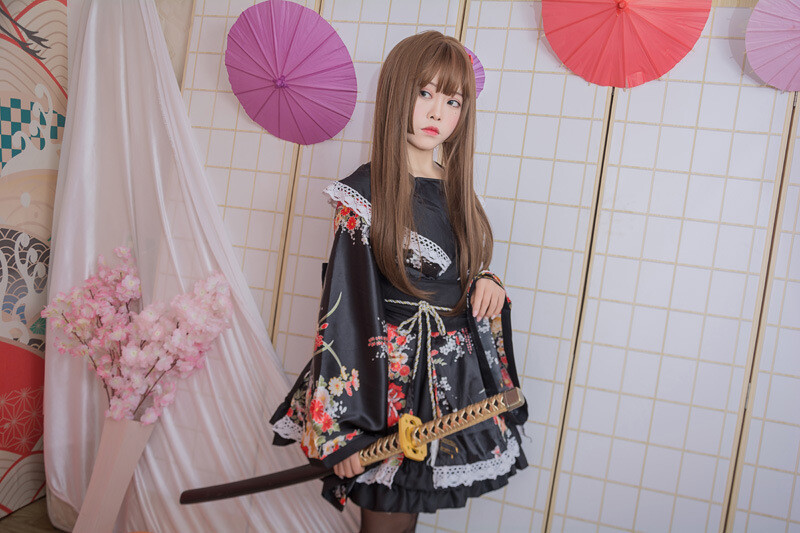 Japanese Women's Traditional Kimono Formal Dress Cosplay Performance ...