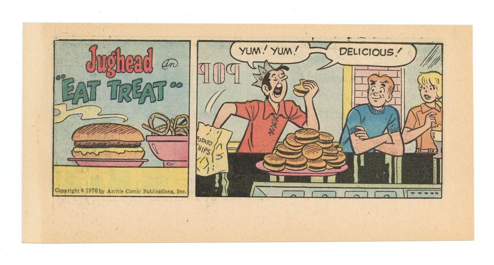 Jughead Eat Treat Mini Comic Fairmont Chips NN VG/FN 5.0 1970 | eBay
