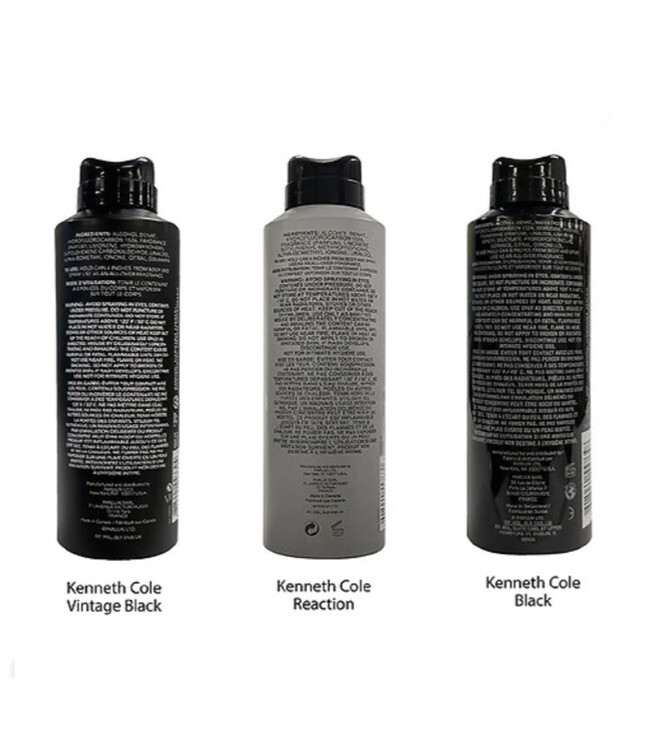 Kenneth Cole Men's Fragrance Body Spray Gift Set Vintage Black ...