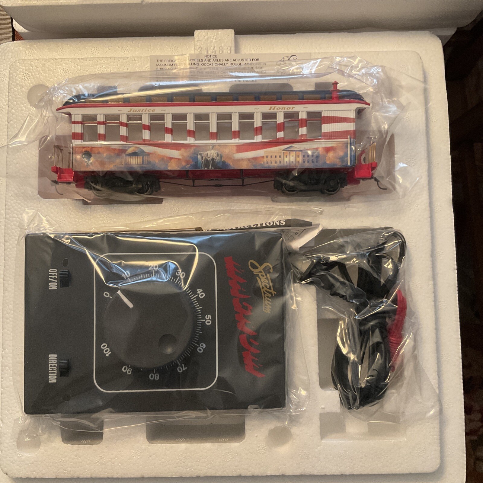 LOT 4 Hawthorne Village Spirit America Train Set Coach Cars + Tracks ...
