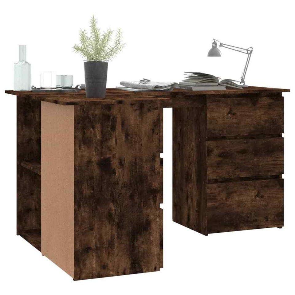 Corner Desk Chipboard Home Office Computer Study Table Multi Colours ...