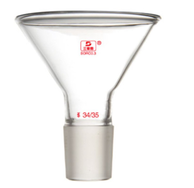 Lab glass triangle funnel conial addition funnel grinding mouth100mm ...