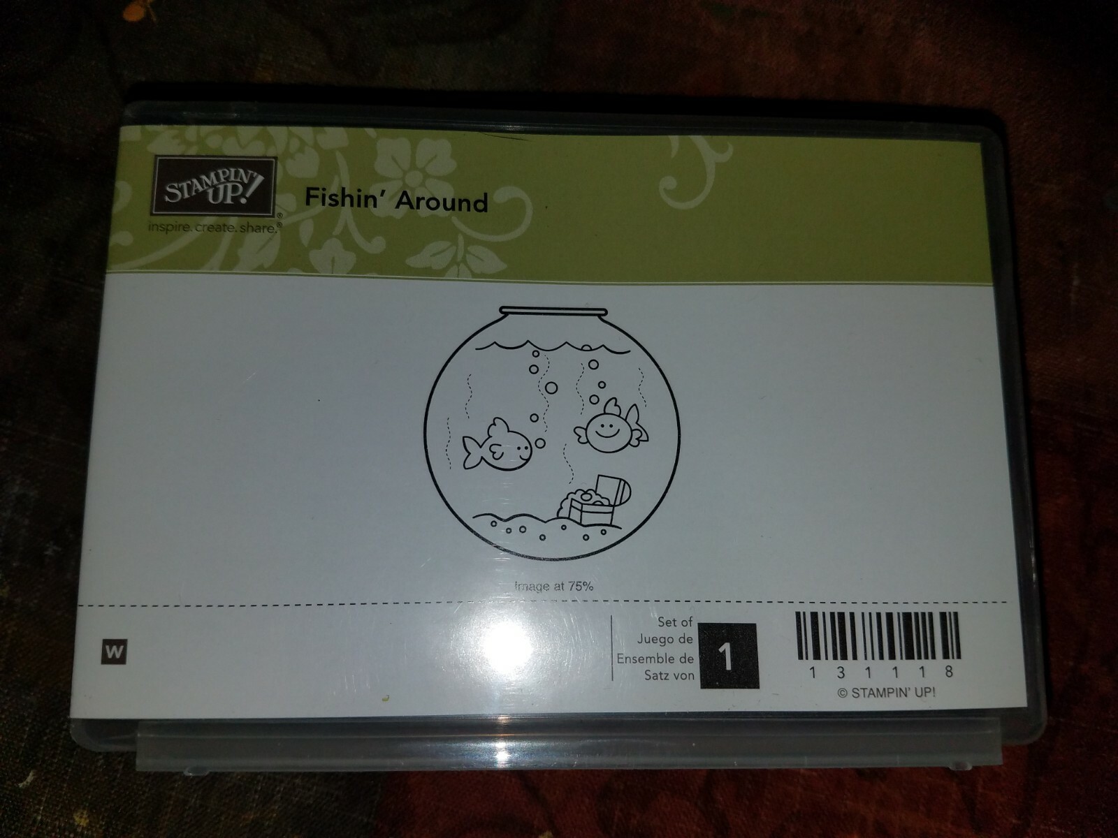 STAMPIN' UP "FISHIN' AROUND" SET OF 1 WOOD STAMP NIB | eBay