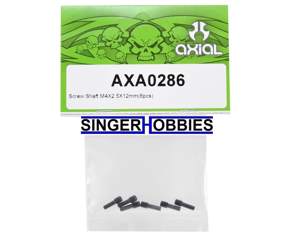 Axial AXIC0286 AXA0286 Screw Shaft M4x2.5x12mm (6) NEW IN PACKAGE HH | eBay