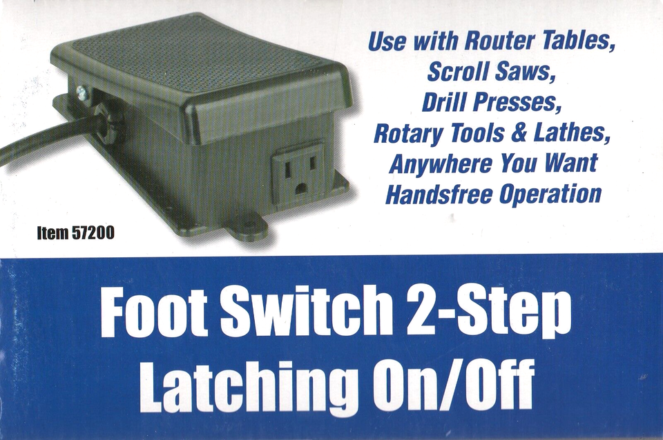 Foot Switch : Maintained On Off : Latching for Hands Free Power Tool ...