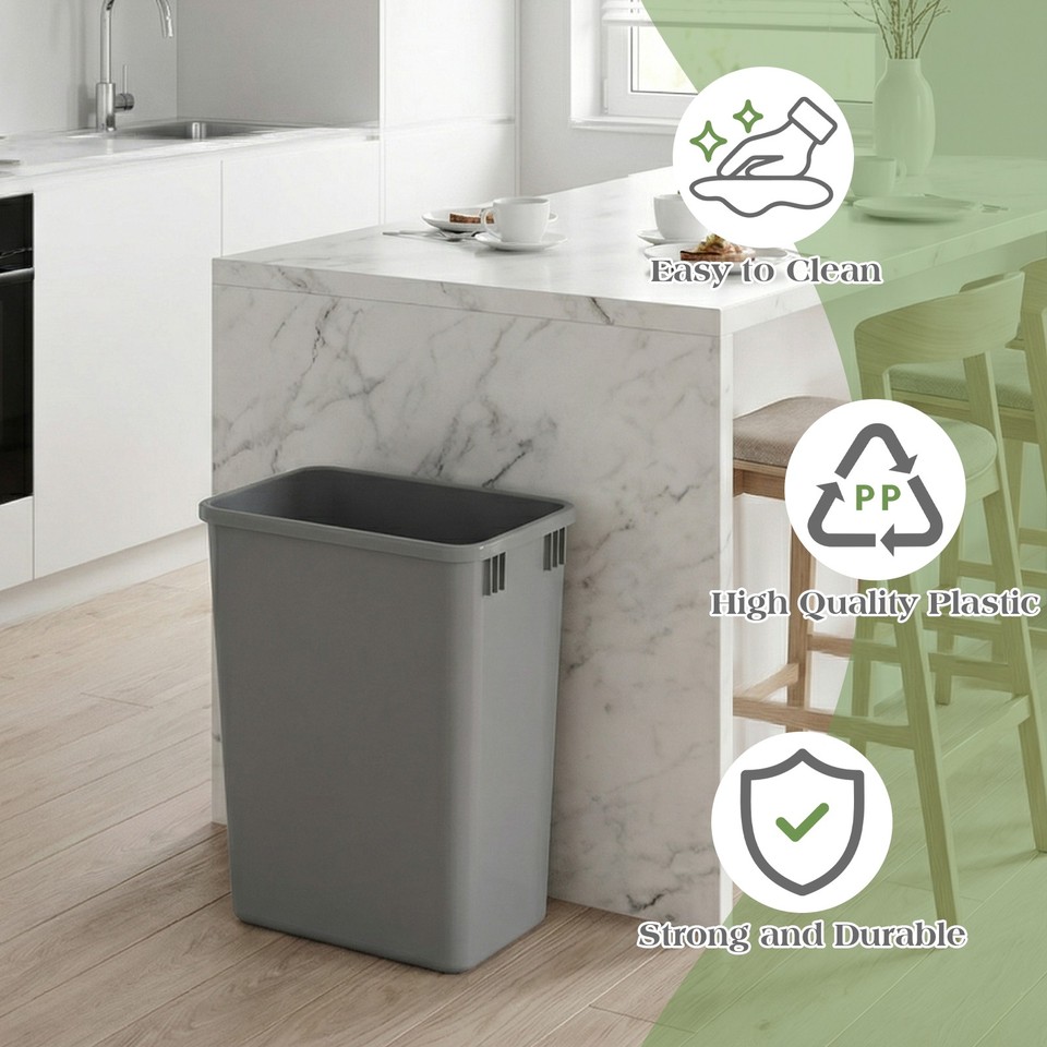 10 Pack 35 QT Garbage Waste Recycling Bin Easy To Clean for Home Office ...