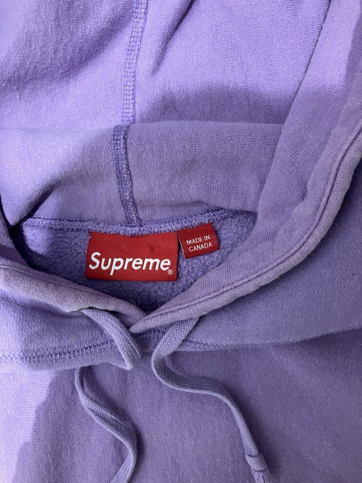 Supreme Men's Purple Studded Back Logo Hoodie Sweatshirt Size Large | eBay