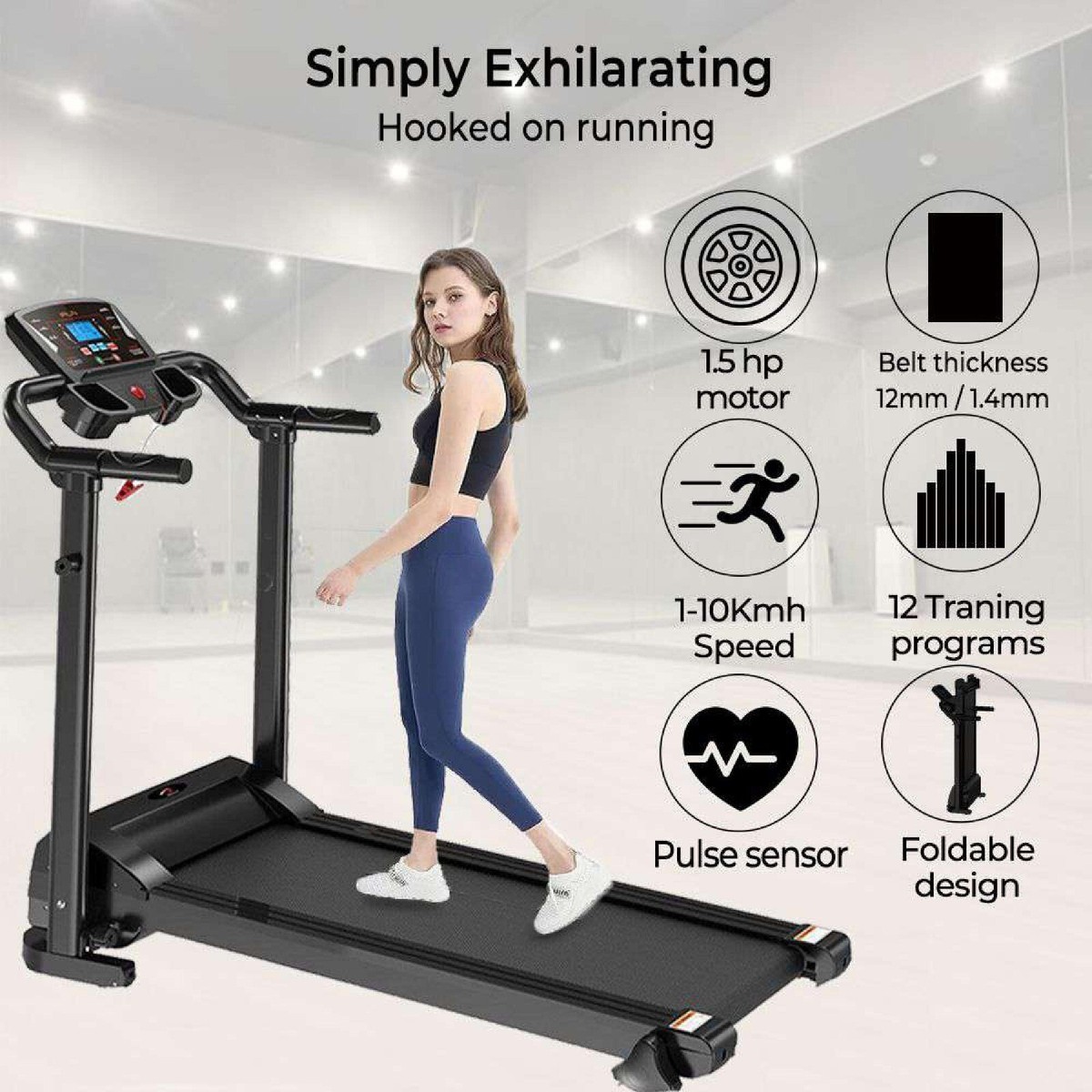 1st Exercise Belt Machine Soozier Treadmill Machine 1 12km/h Electric