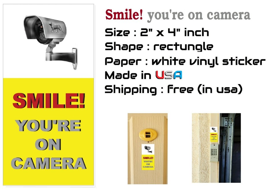 VIDEO SURVEILLANCE , WARNING VIDEO RECORDING , WARNING CAMERA STICKER ...