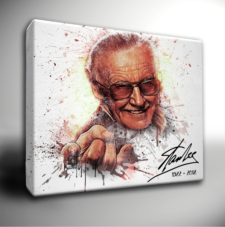 Marvel Avengers / DC Characters paint splatter CANVAS Wall Art Picture ...