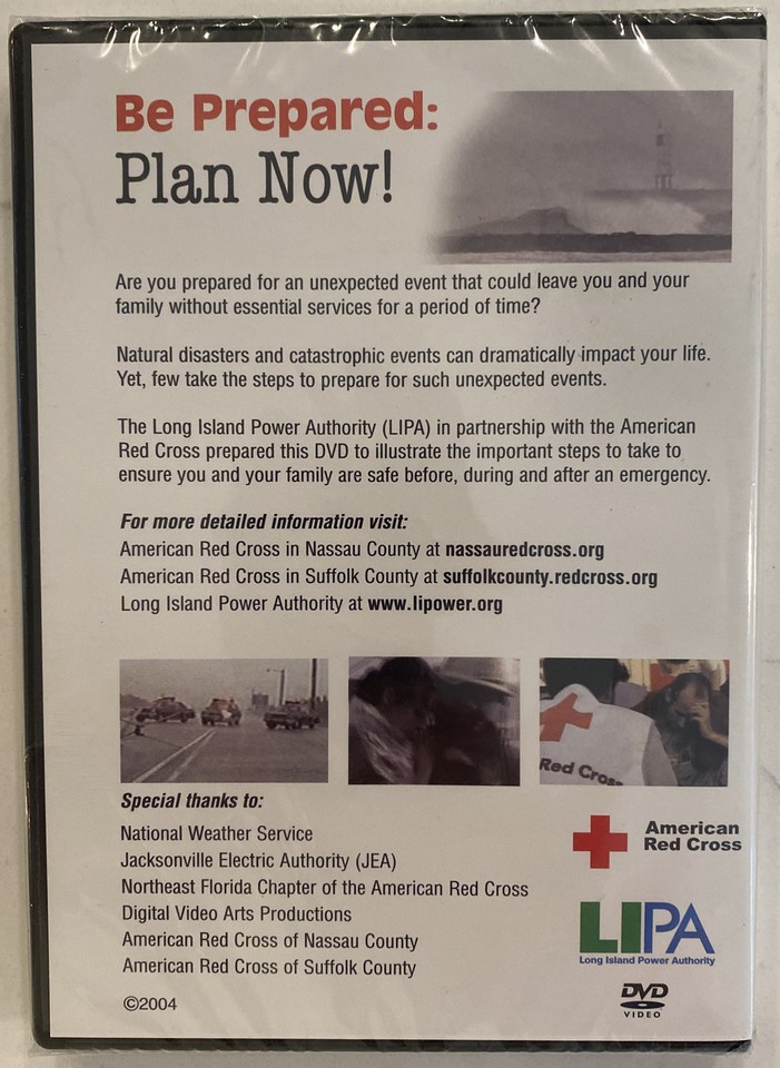 Be Prepared: Plan Now! by LIPA and The American Red Cross {DVD} | eBay