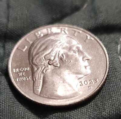 2023 D Washington Quarter Error on nose of George and Bubbles on neck ...