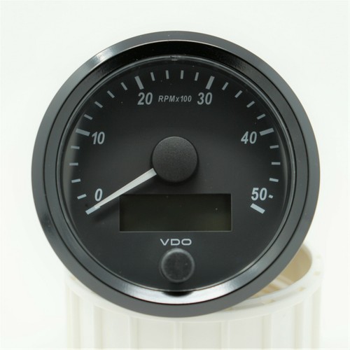 VDO SingleViu Tachometer 80mm 5000 RPM LCD Hour Meter EBZ | eBay UK
