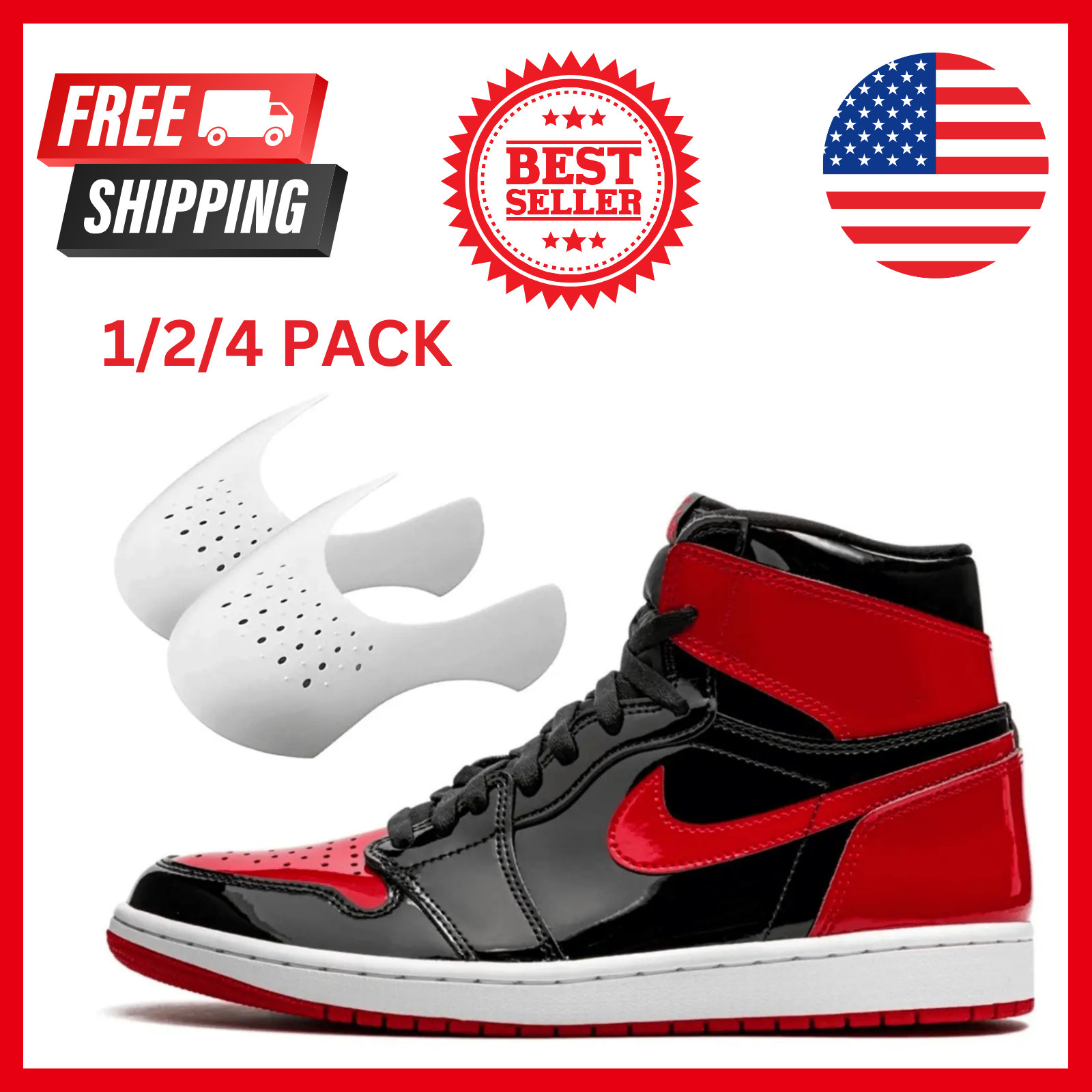 Sneaker Shoe Anti Crease Protector | Pair Decreaser Toe Force Creasing ...